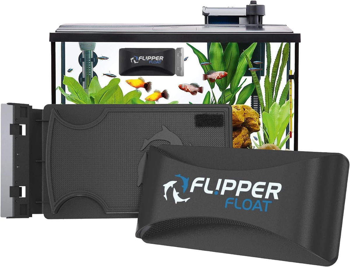 FL!PPER Flipper Cleaner Float - 2-in-1 Floating Magnetic Aquarium Glas ...